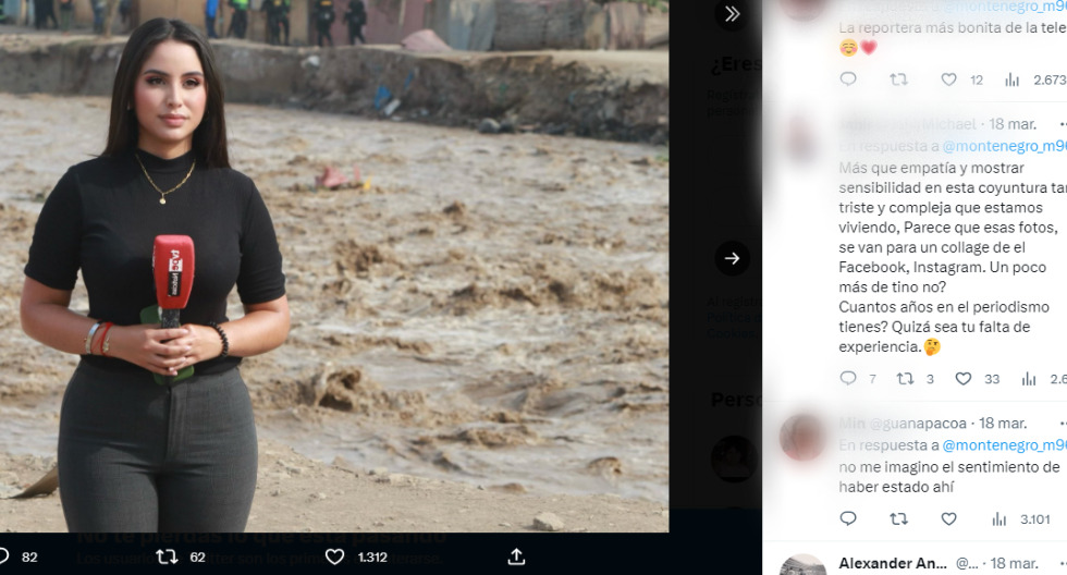 Reportera de TV Perú recibe críticas y halagos en redes por fotografías ...