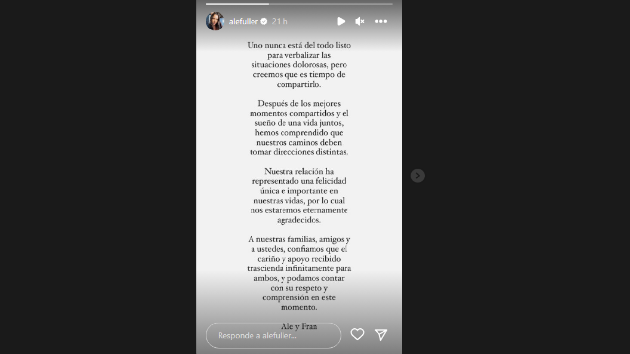 Expareja de Ale Fuller deja atrás separación de la actriz y viaja a ...