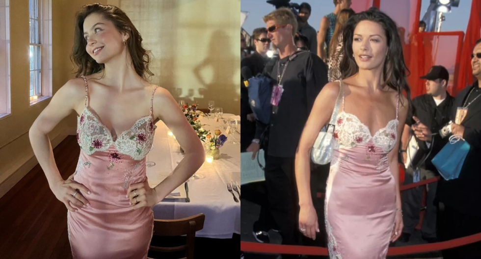 Carys Douglas hija de Catherine Zeta-Jones lució vestido que utilizó su madre hace 25 años